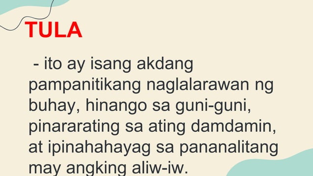 TULA- Filipino 7- MeLC based............. | PPTX