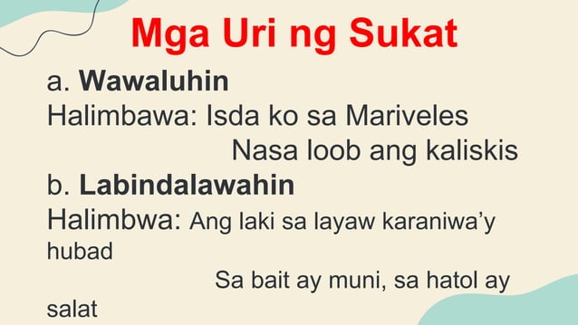 TULA- Filipino 7- MeLC based............. | PPTX