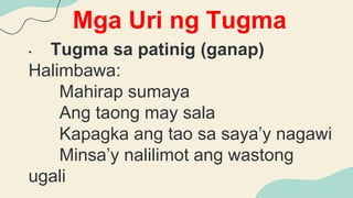 TULA- Filipino 7- MeLC based............. | PPTX