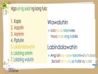 TULA-QUARTER2-FILIPINO 10-POWERPOINT PRESENTATION | PPTX