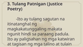 Mga tulang lumaganap noong unang panahon | PPTX