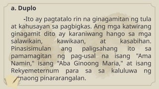 Mga tulang lumaganap noong unang panahon | PPTX