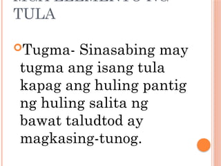 Tula (Kahulugan, nilalaman at halimbawa.pptx