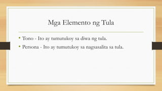 tula bilang akdang pampanitikan sa Pilipinas | PPT