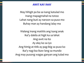 TULA-Ikalawang Markahan F.10.pptx