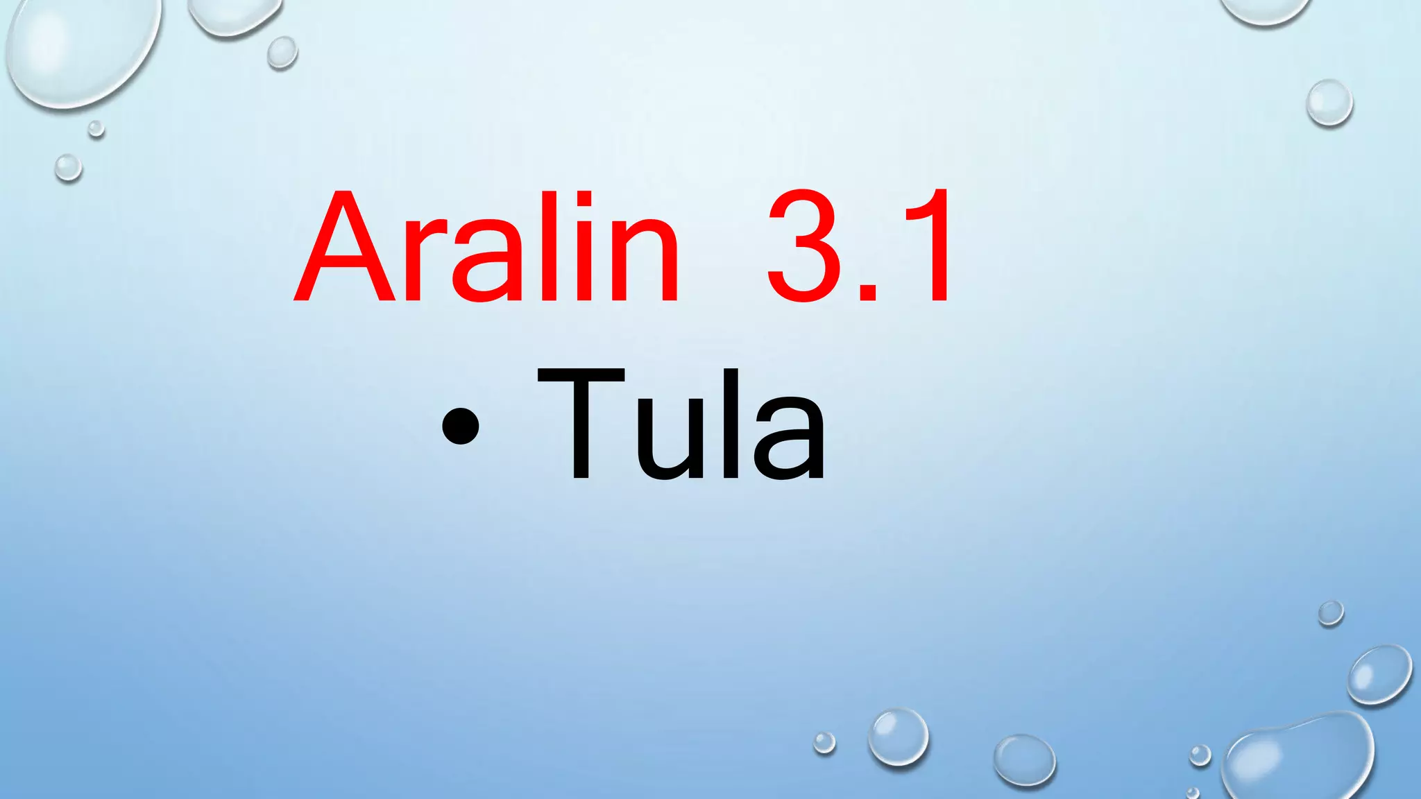Tula- Aralin 3-Unang Markahan | PPT