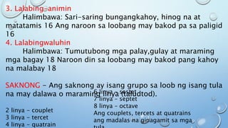 Tula- Aralin 3-Unang Markahan | PPTX