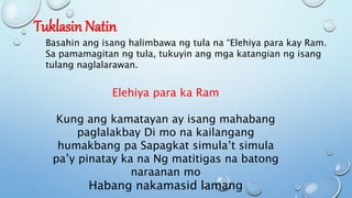 Tula- Aralin 3-Unang Markahan | PPTX