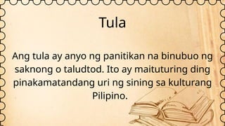 ANO ANG TULA? (FILIPINO QUARTER 3 LESSON) PPT | PPTX
