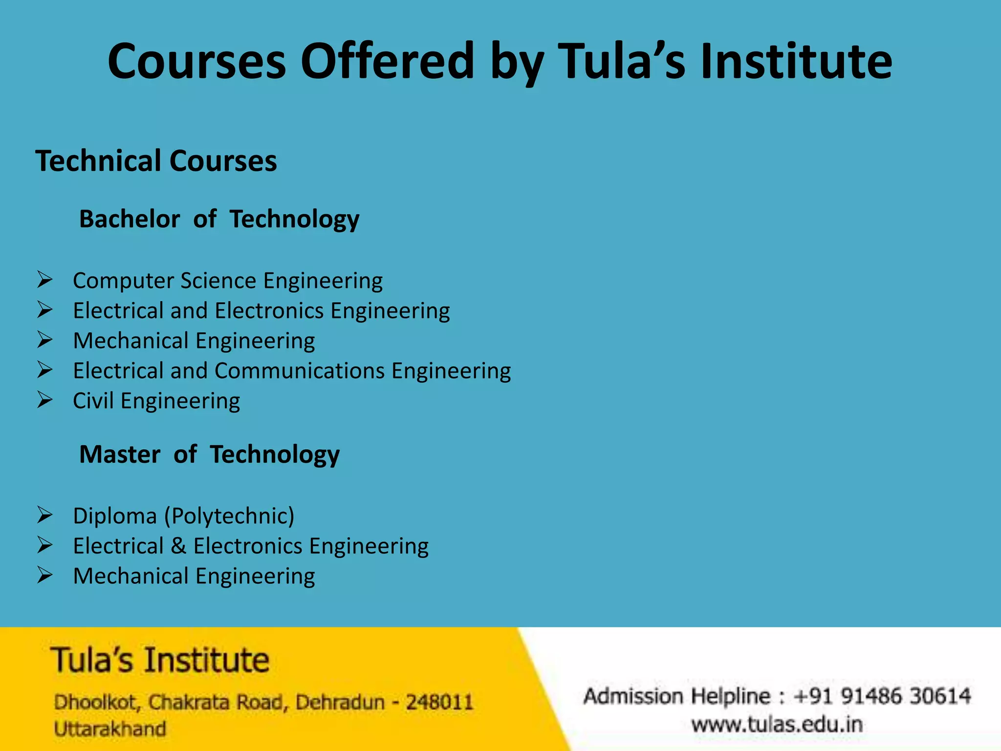About Tula’s Institute Dehradun | PPTX