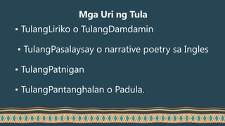 Kahulugan at mga katangian ng isang tula | PPTX