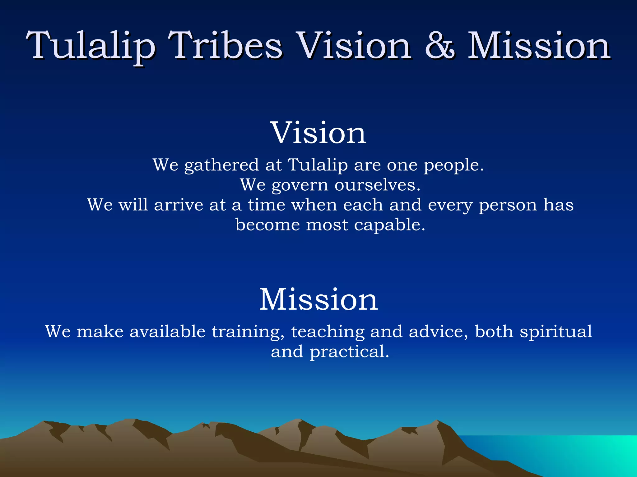 Tulalip Tribes Spring 2009 | PPT