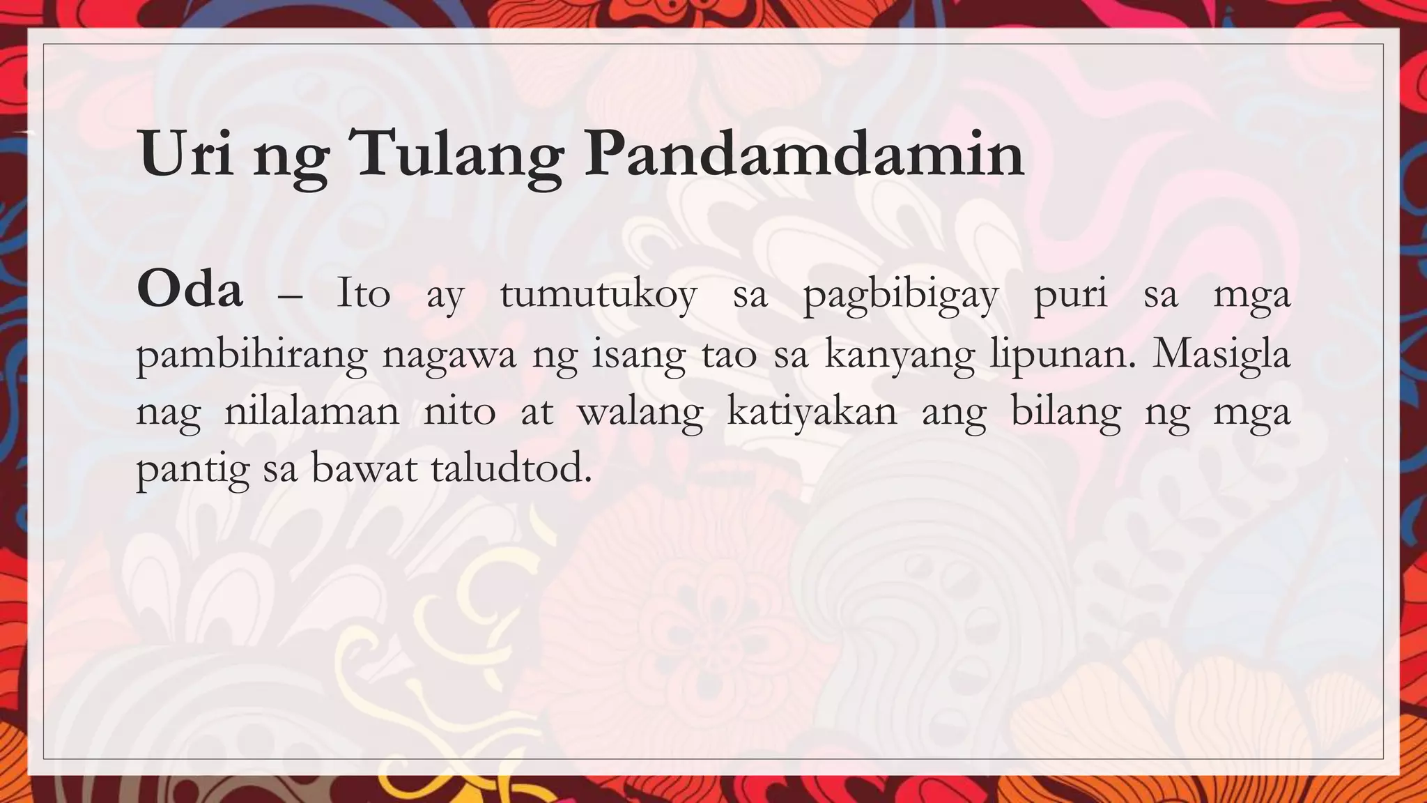 Tulang Pandamdamin | PPTX