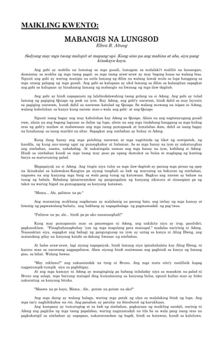 Tula, talumpati, maikling kwento, pabula, sanaysay | DOCX