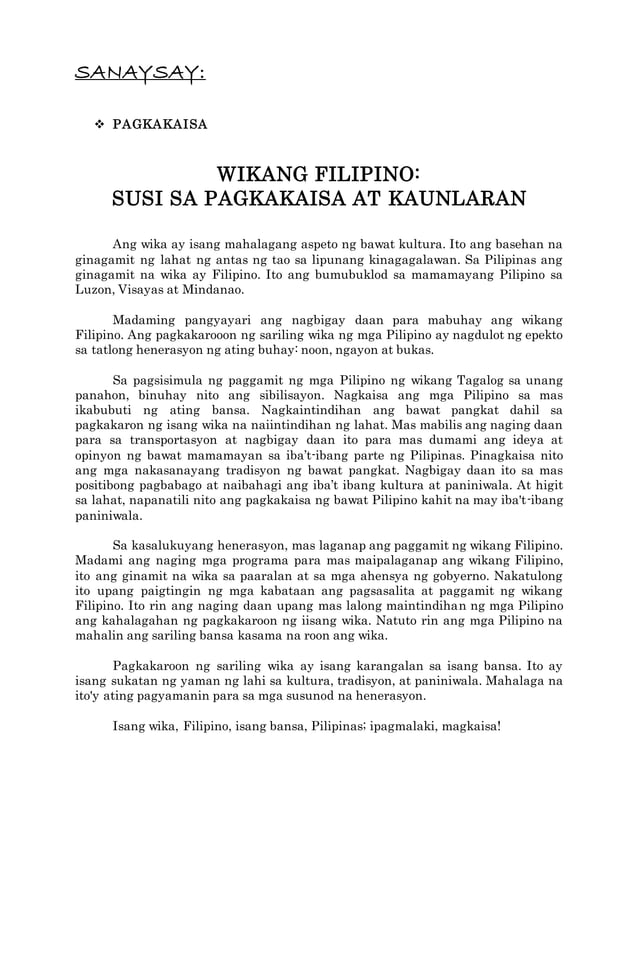 Tula Talumpati Maikling Kwento Pabula Sanaysay