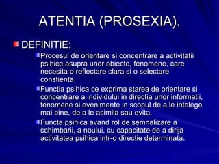Tulburari De Atentie Si Memorie | PPT