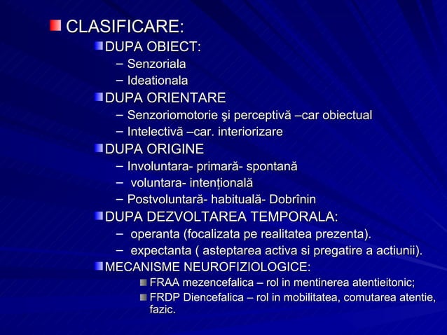 Tulburari De Atentie Si Memorie | PPT