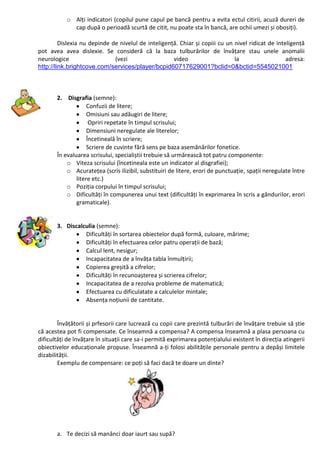 Tulburări de învățare | DOCX