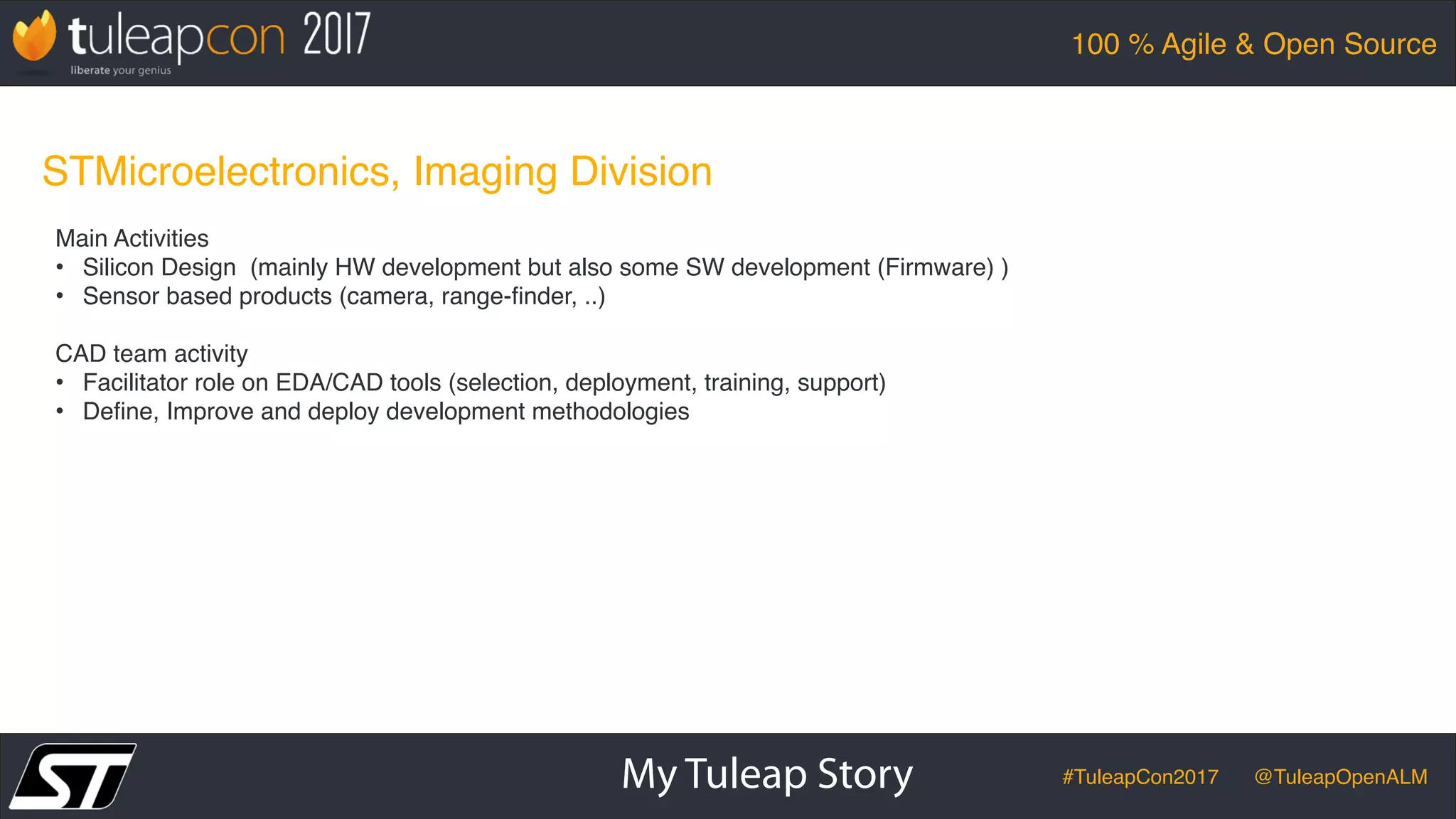 TuleapCon 2017-STMicroelectronics-Imaging-Division-Case-Study | PPT