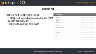 TuleapCon 2018. Tuleap Development circa end of march 2018 | PPT
