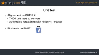 TuleapCon 2018. Tuleap Development circa end of march 2018 | PPT