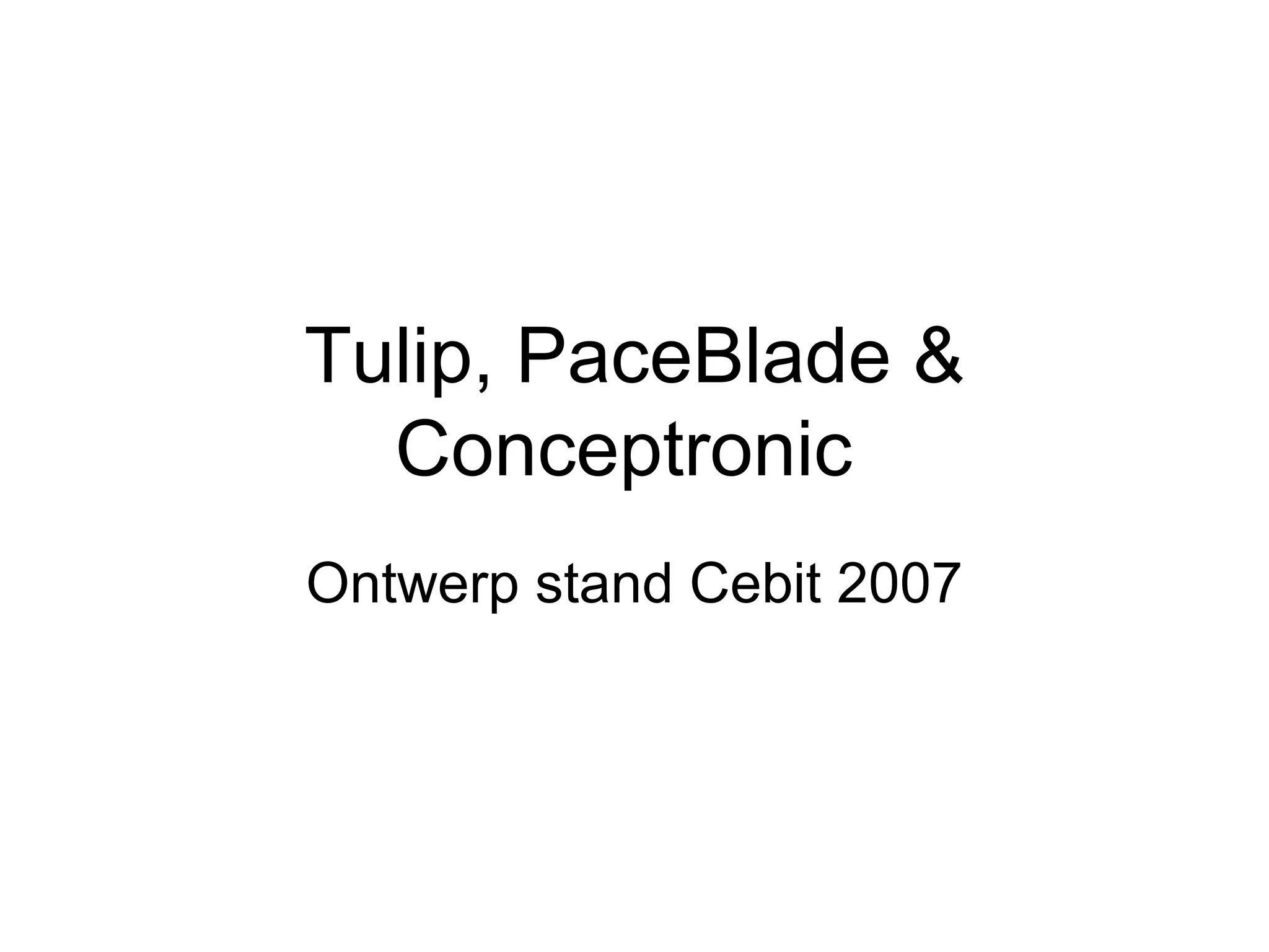 Tulip Computers Stand Cebit2007 | PPT