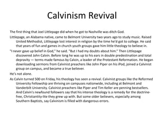 TULIP Calvinism Reviewed.ppt
