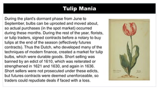 Tulip Mania 1632 to 1637 | PPT