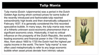 Tulip Mania 1632 to 1637 | PPT