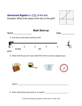 GED Math Presentation Handout 2017 | DOC