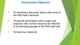 GED Math Presentation 2017 | PPT