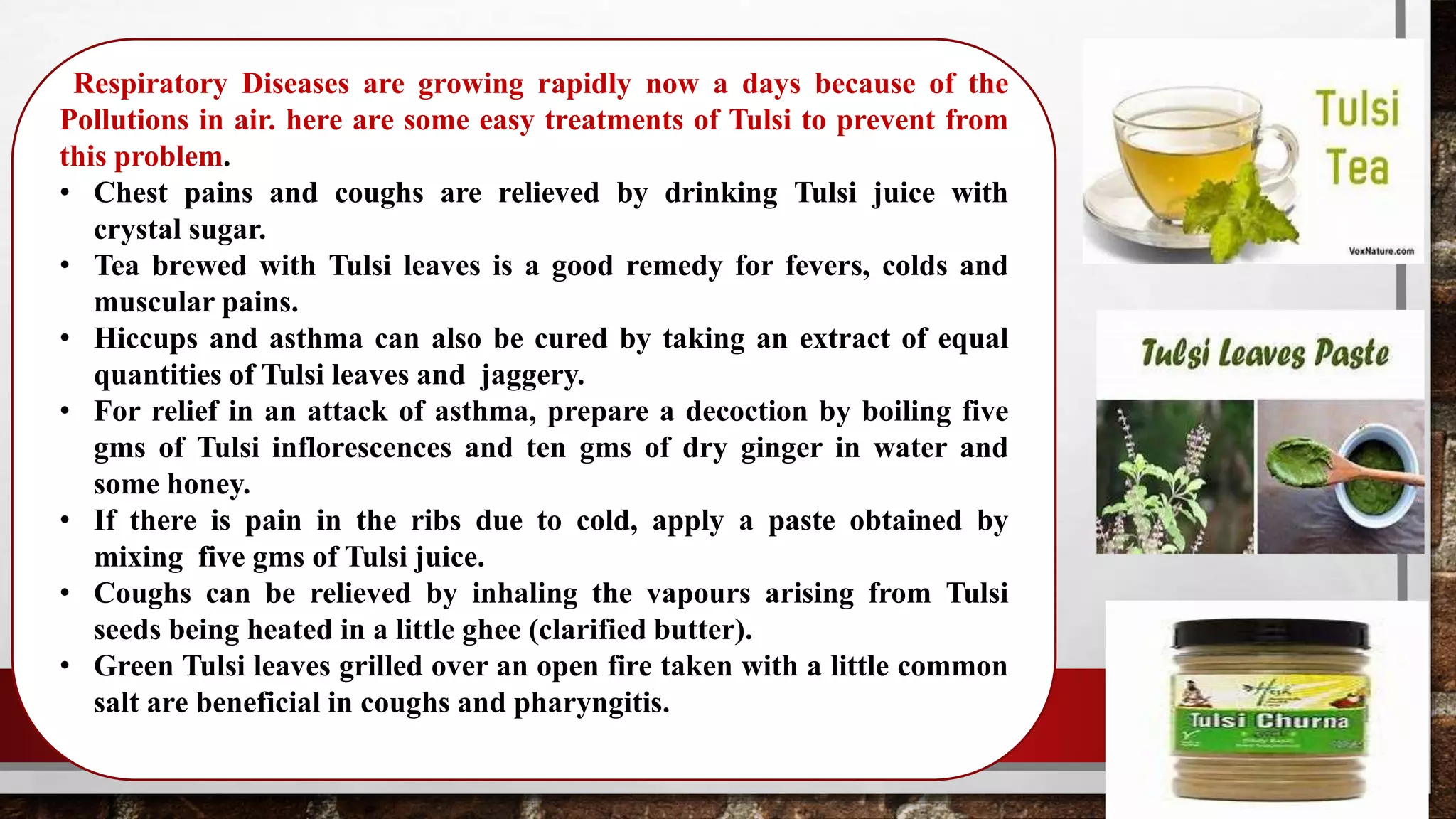 respiratory system - TULSI-( health benefits) | PPT