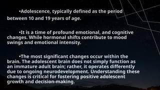 Teeenage brain and it's development. pptx | PPTX