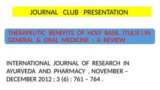 tulsi article informative presentation.pptx