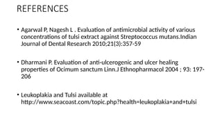tulsi article informative presentation.pptx