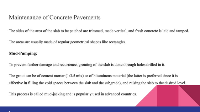 MAINTENANCE OF ROAD | PPTX