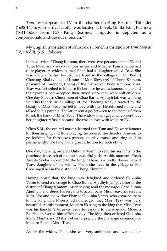 History of Tum teav | PDF