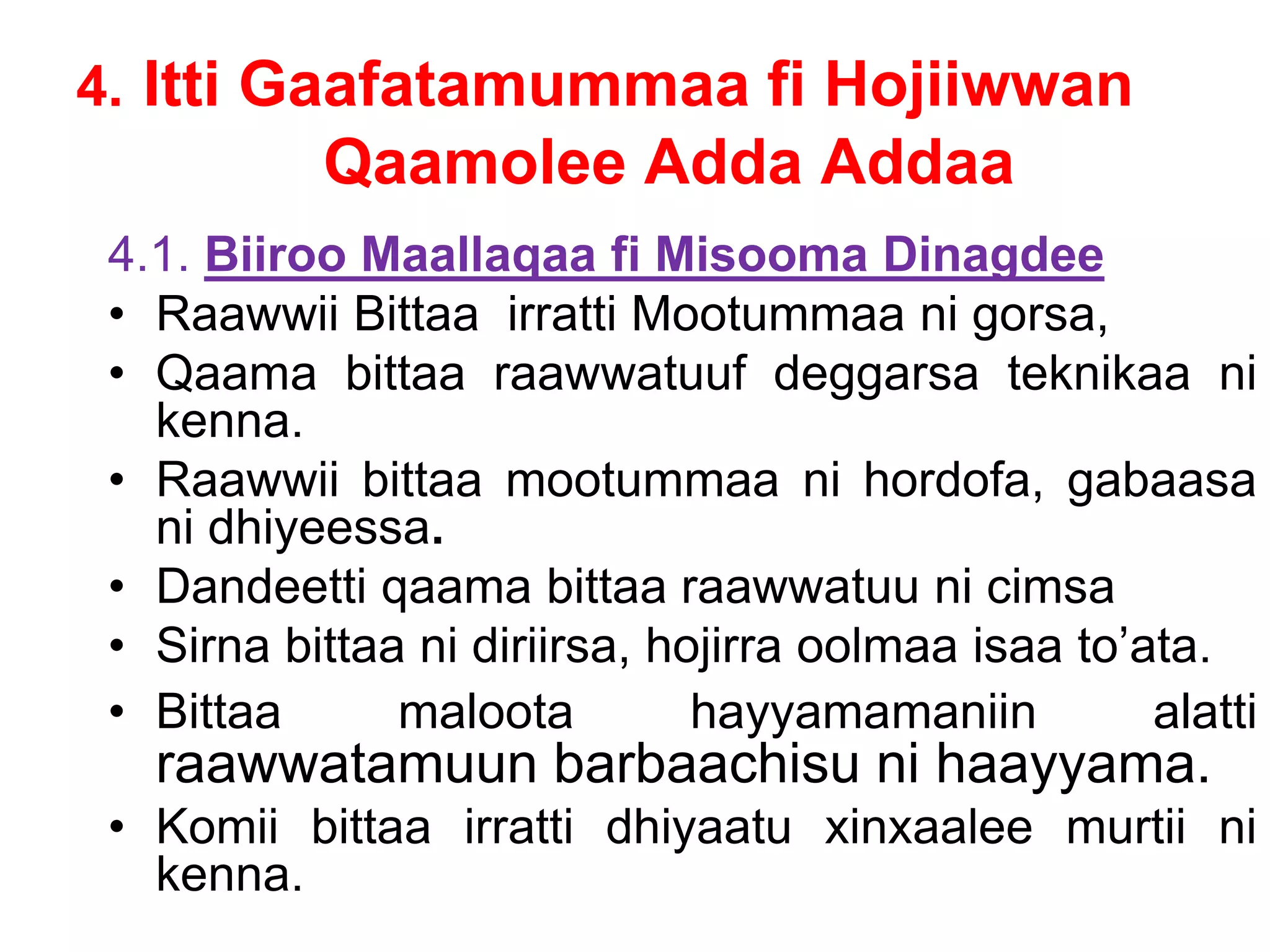 Tumaalee Ijoo Seera Bittaa Mootummaa.ppt