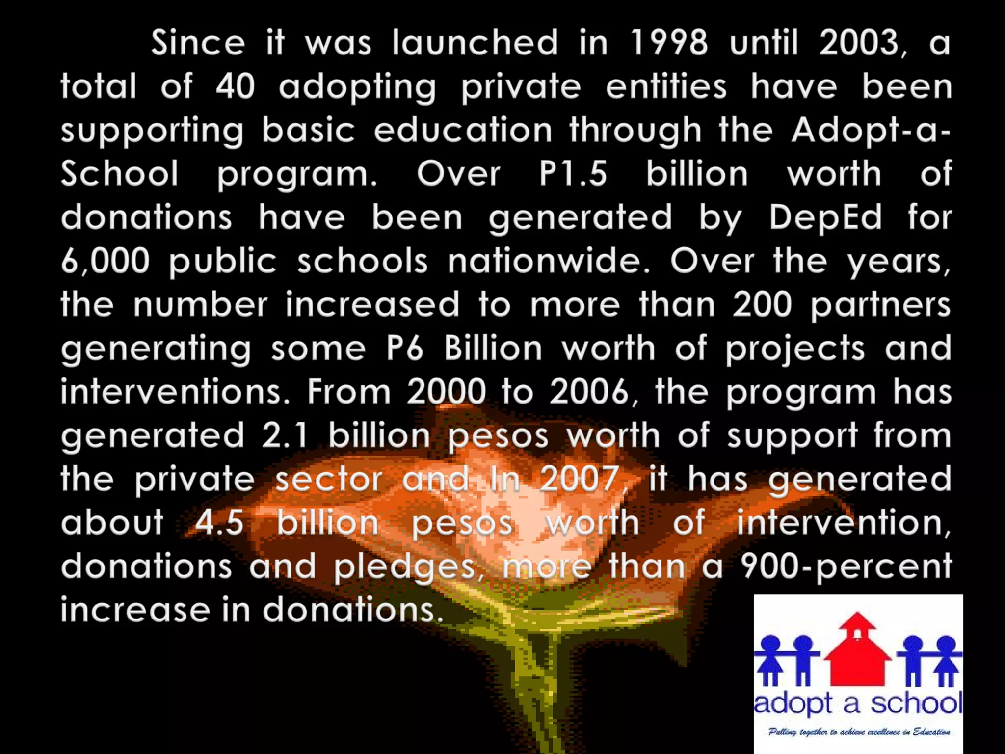 Adopt a School Program and Mentoring Program | PPT