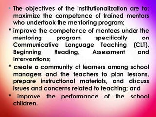 Adopt a School Program and Mentoring Program | PPT