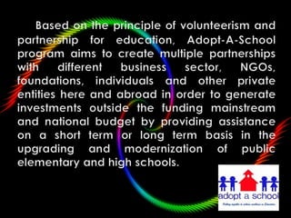 Adopt a School Program and Mentoring Program | PPT