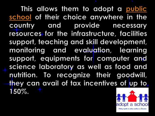 Adopt a School Program and Mentoring Program | PPT