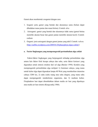 Tumbuhan air materi alga | PDF