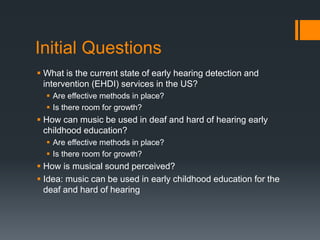 Music and Early Childhood Education for Deaf and Hard of Hearing ...