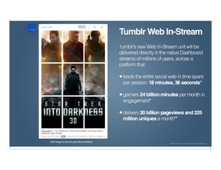 Tumblr Ad Sales Pitch Deck | PDF