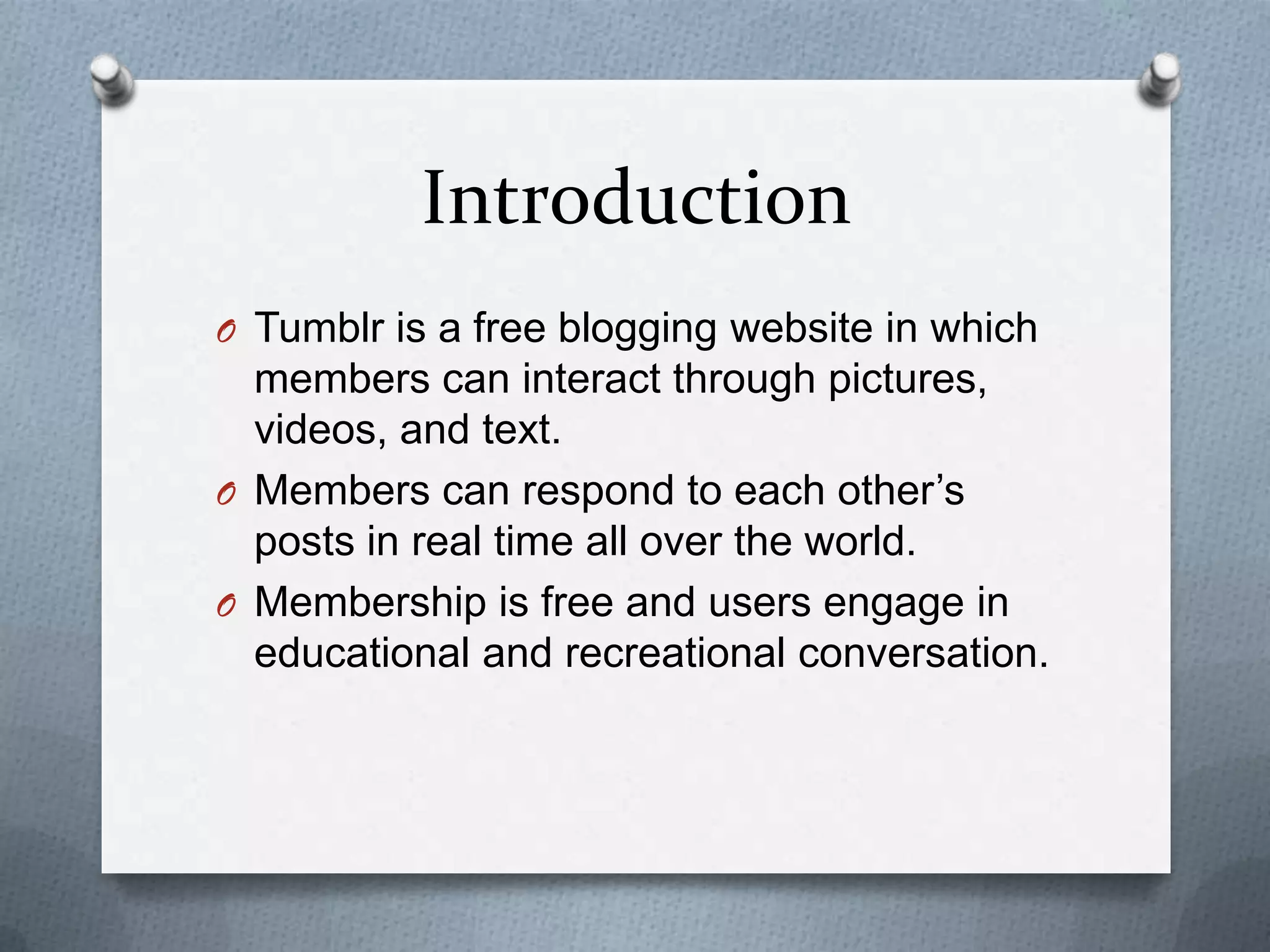 Tumblr Tutorial | PPT