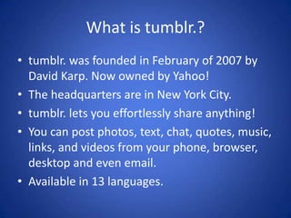 Tumblr. | PPT