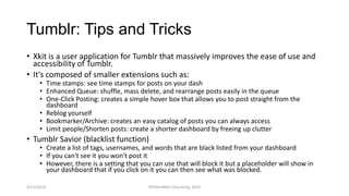 Tumblr Redux | PPTX | Social Networking | Internet