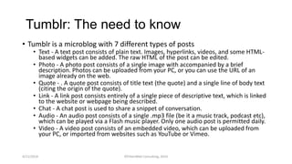Tumblr Redux | PPTX | Social Networking | Internet