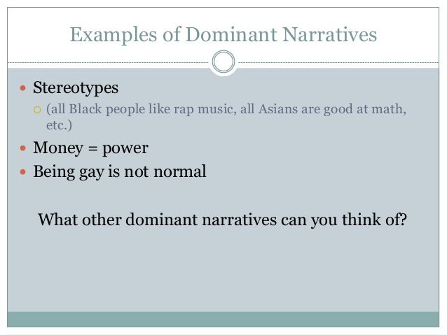 Station 0: Oppression and Dominant/Counter Narratives